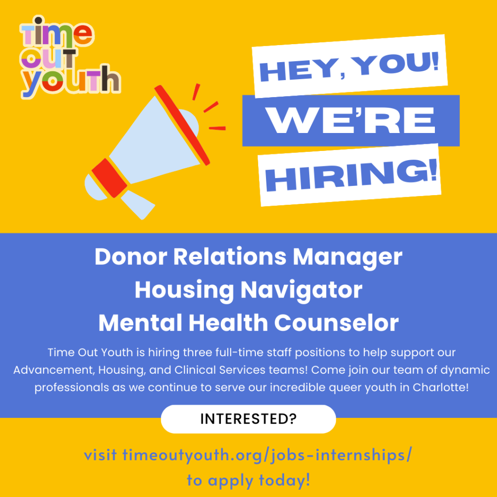 We are hiring! - Time Out Youth